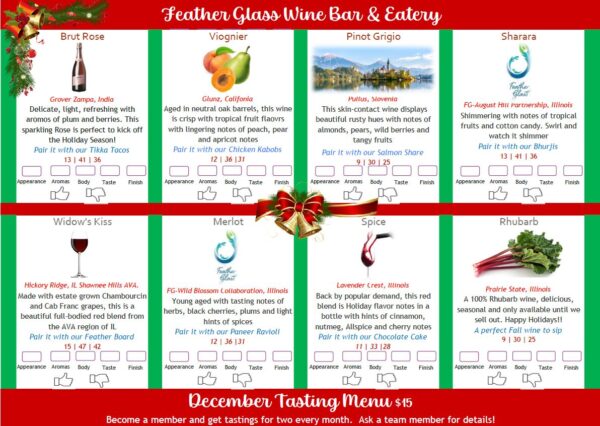 Wine Menu - Feather Glass Wine Bar